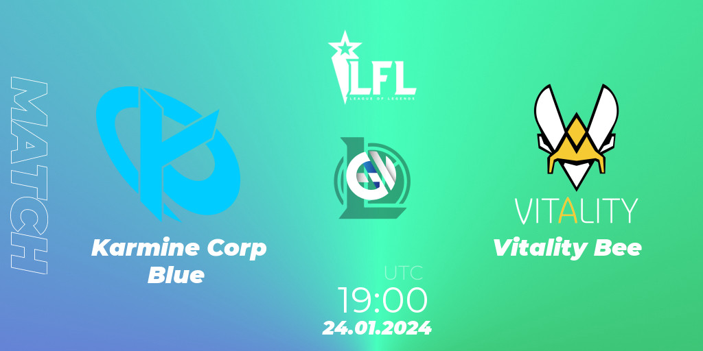Karmine Corp Blue VS Vitality Bee LoL Dicas de apostas, transmissão ...
