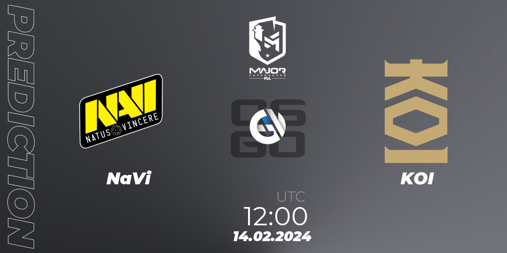 Pronósticos NaVi - KOI. 14.02.24. PGL CS2 Major Copenhagen 2024 Europe ...