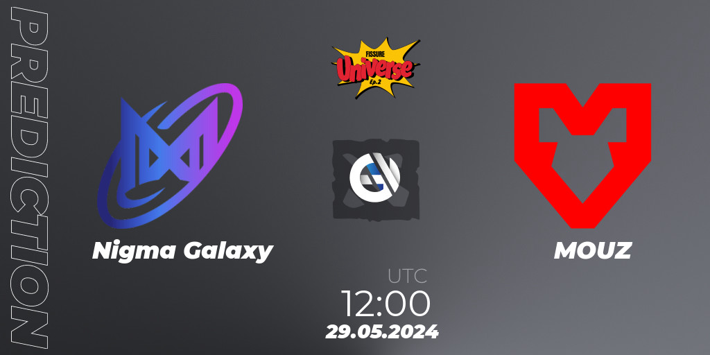 Pronósticos Nigma Galaxy - MOUZ. 29.05.2024 at 12:00. FISSURE Universe: Episode 2 - Dota 2