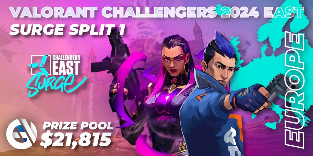 VALORANT Challengers 2024 East: Surge Split 1 🎮 VALORANT torneio 📅 Calendário de jogos em ...